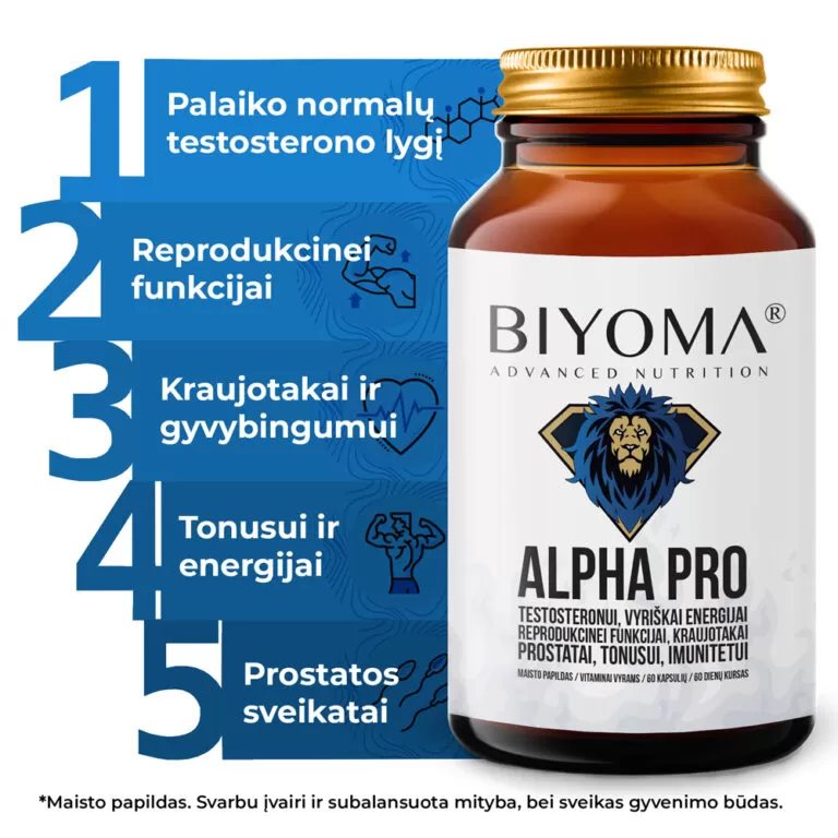 Maisto papildai ir vitaminai vyrams, testosteronui, prostatai